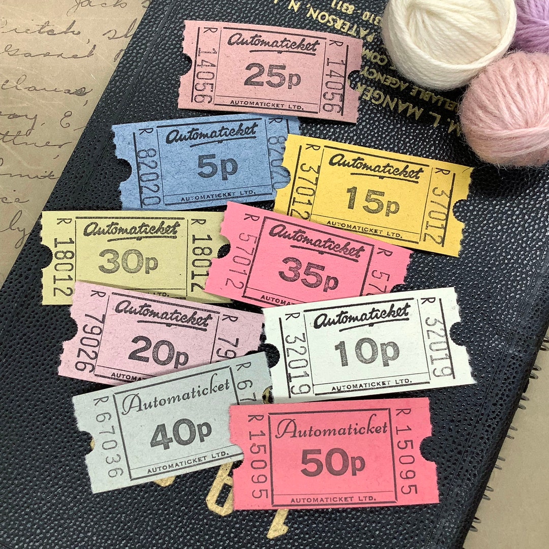 Vintage Rare British Automaticket Tickets | Retro Amusement Tickets ...