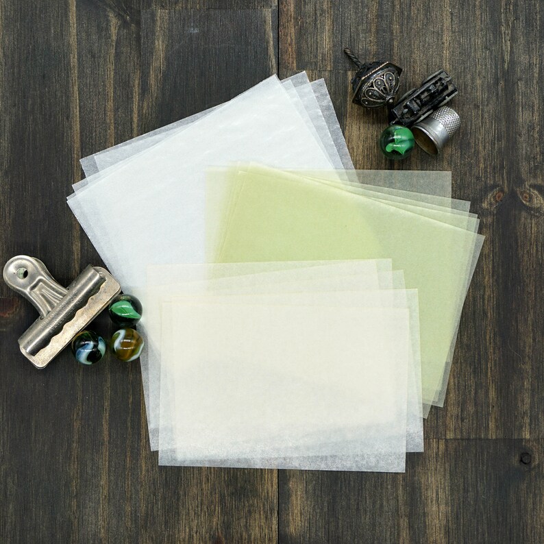 Vintage Glassine Paper Sheets Assortment Set of 30 Mixed Media Paper ...