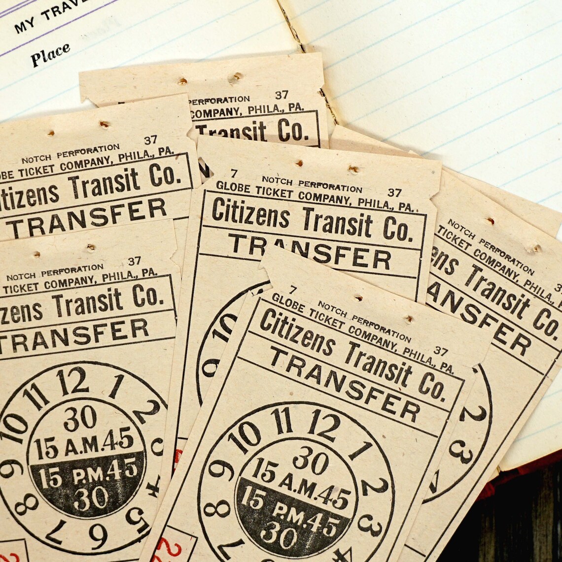Vintage Trolley Transfer Tickets | Philadelphia Ephemera | Cable Car ...