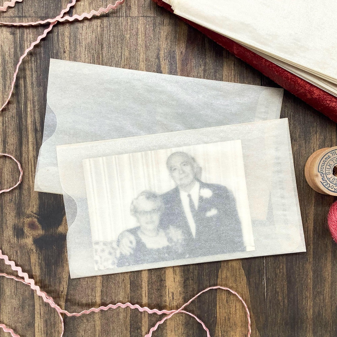 Vintage Aged Glassine Envelopes - Set of 5 | 1960s Glassine Negative ...