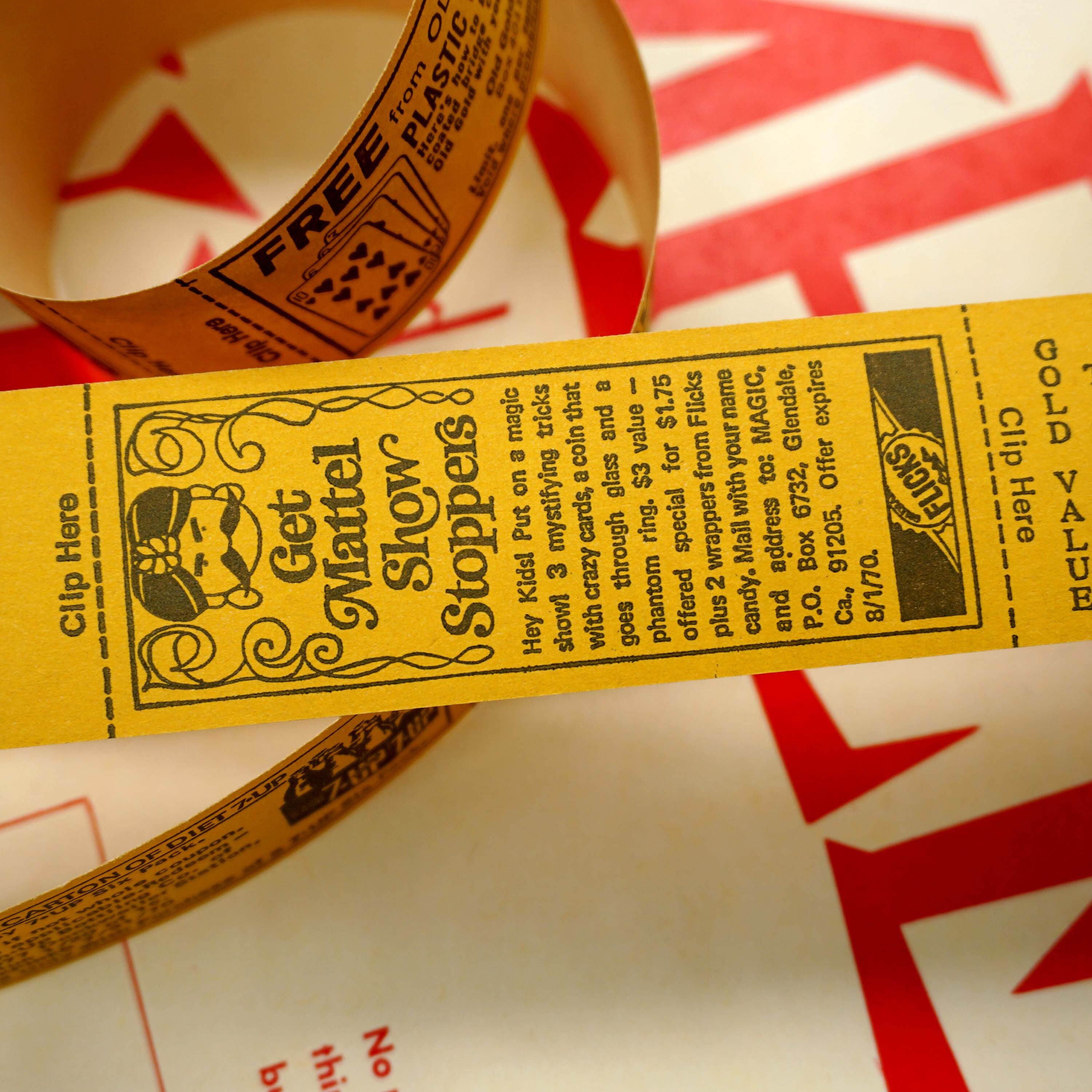 Vintage Cash Register Roll Coupons 1970s - Set of 8 | Retro Coupons ...