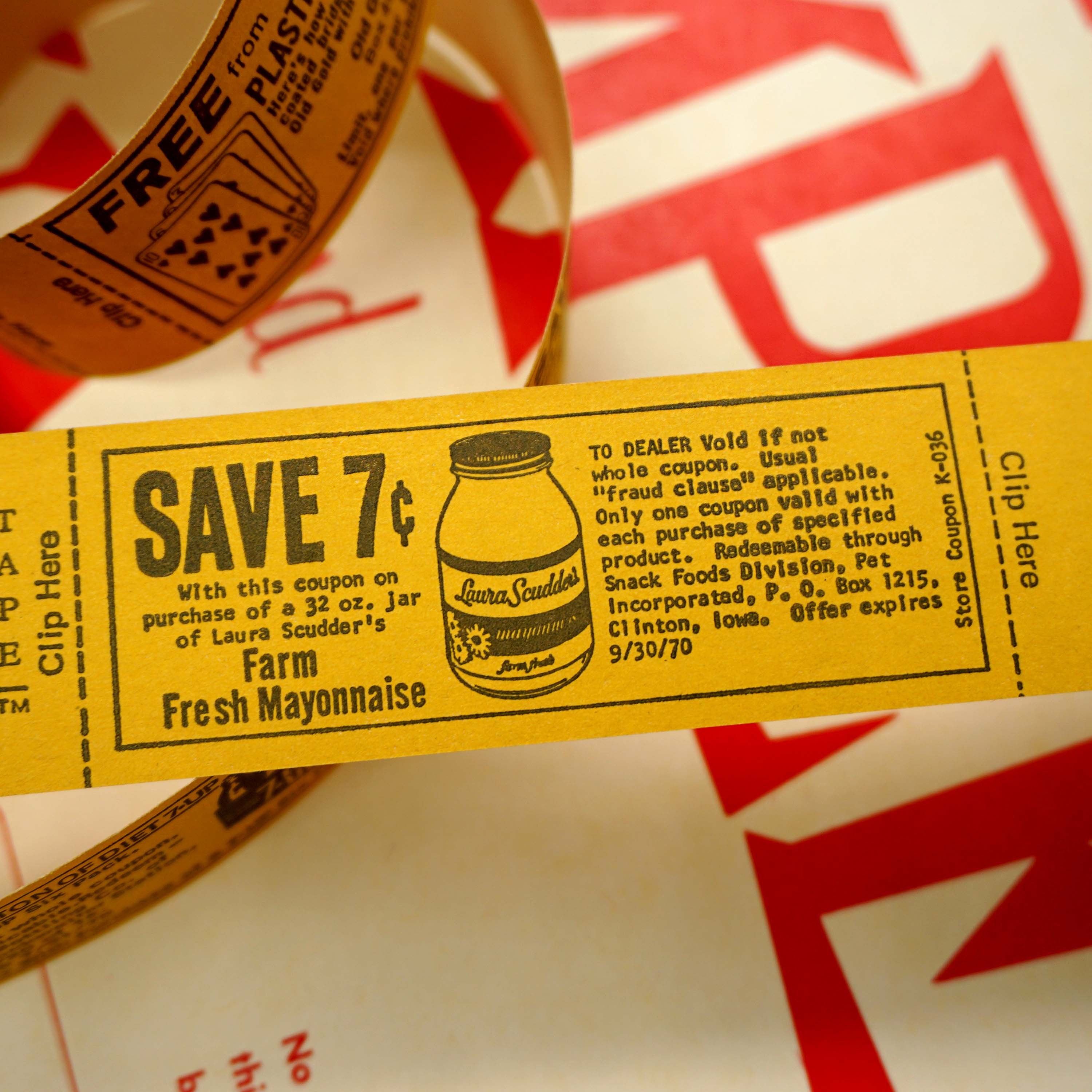 Vintage Cash Register Roll Coupons 1970s Set of 8 Retro Coupons Paper ...