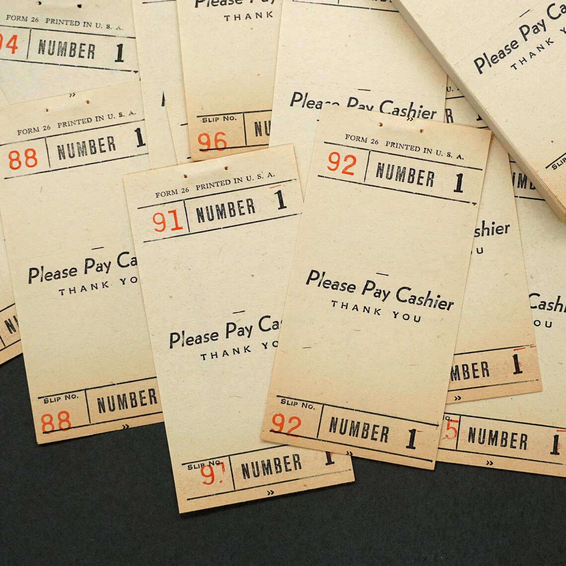 Vintage Barbershop Please Pay Cashier Tickets 1940s Set of 8 - Etsy