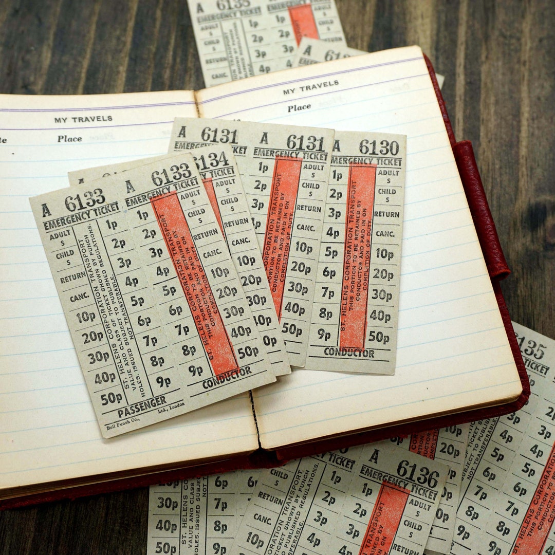 Vintage UK Bus Ticket | Retro British Travel Ephemera | England ...