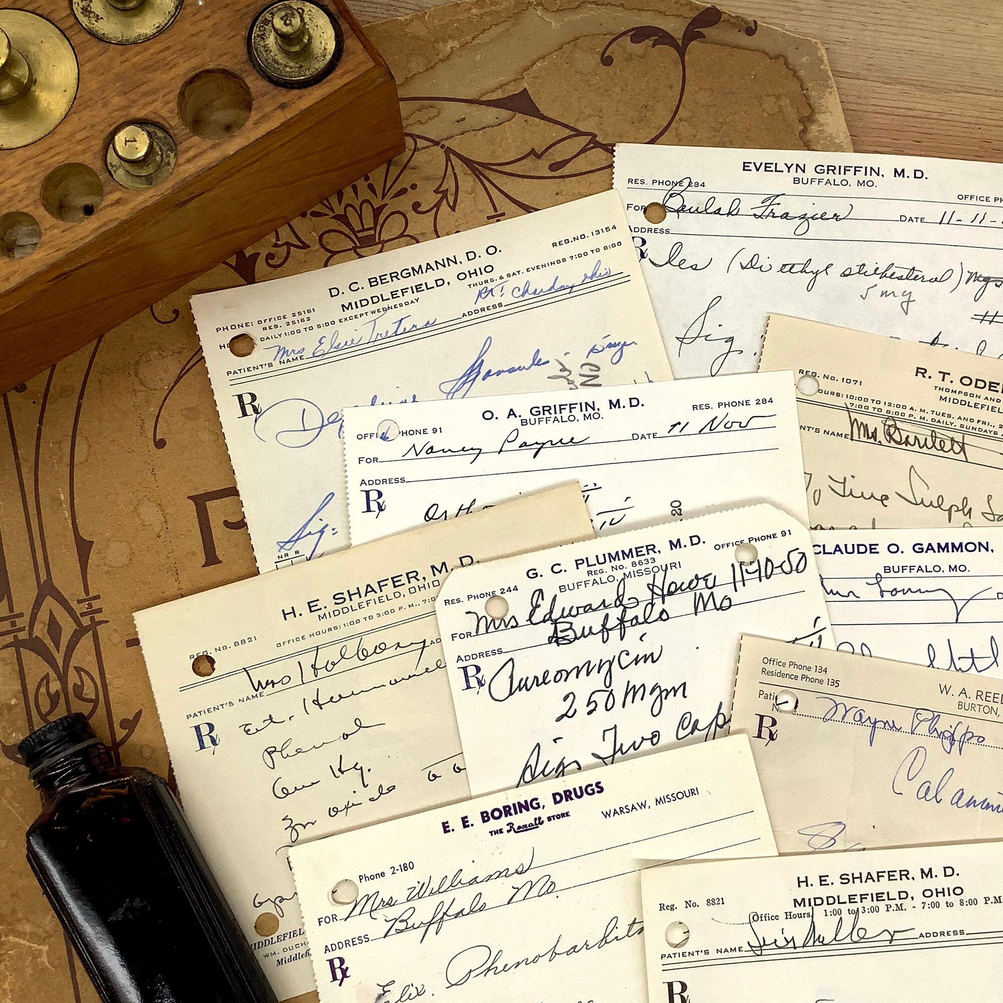 Vintage Pharmacy Prescriptions Set of 10 Handwritten Medical ...