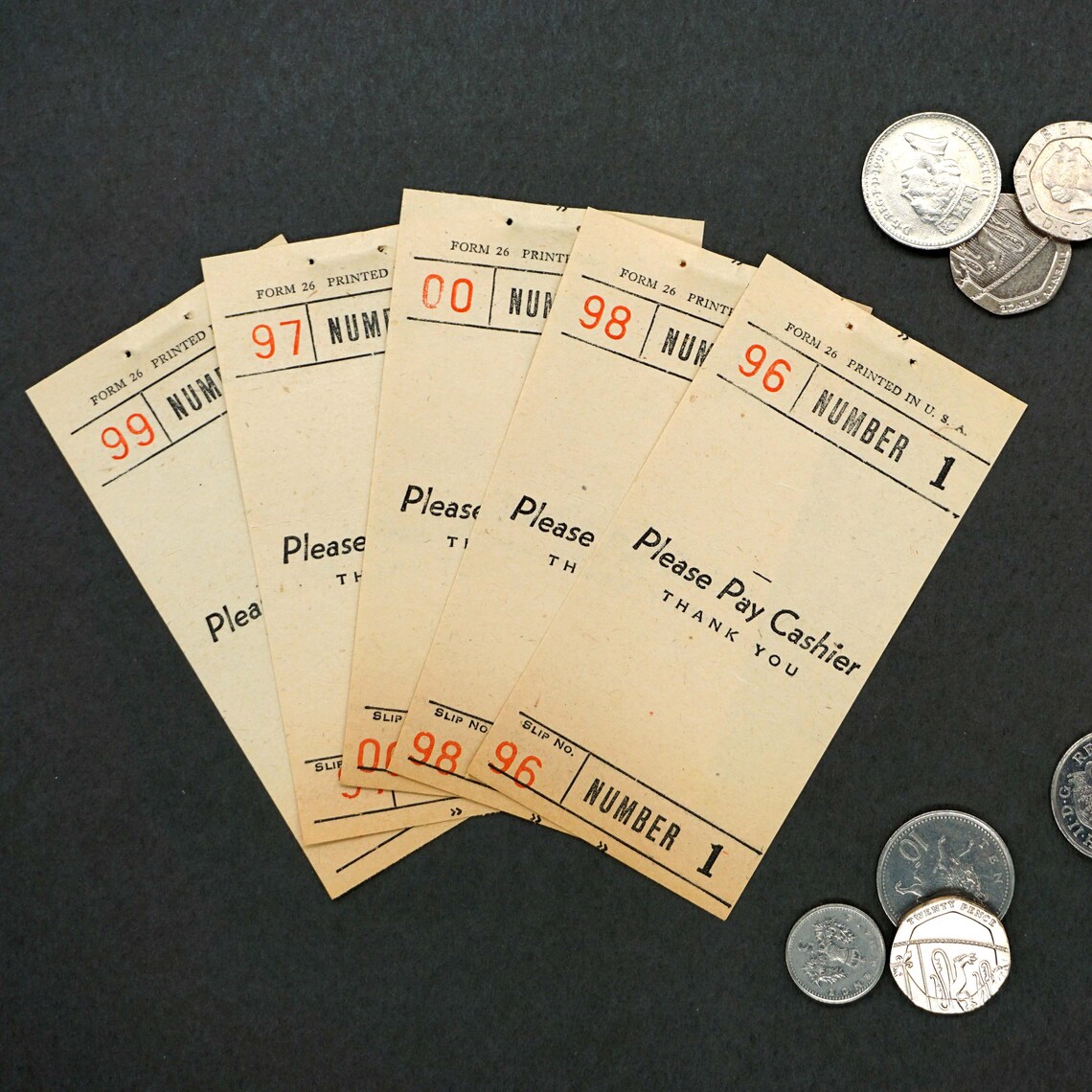 Vintage Barbershop Please Pay Cashier Tickets 1940s Set of 8 - Etsy