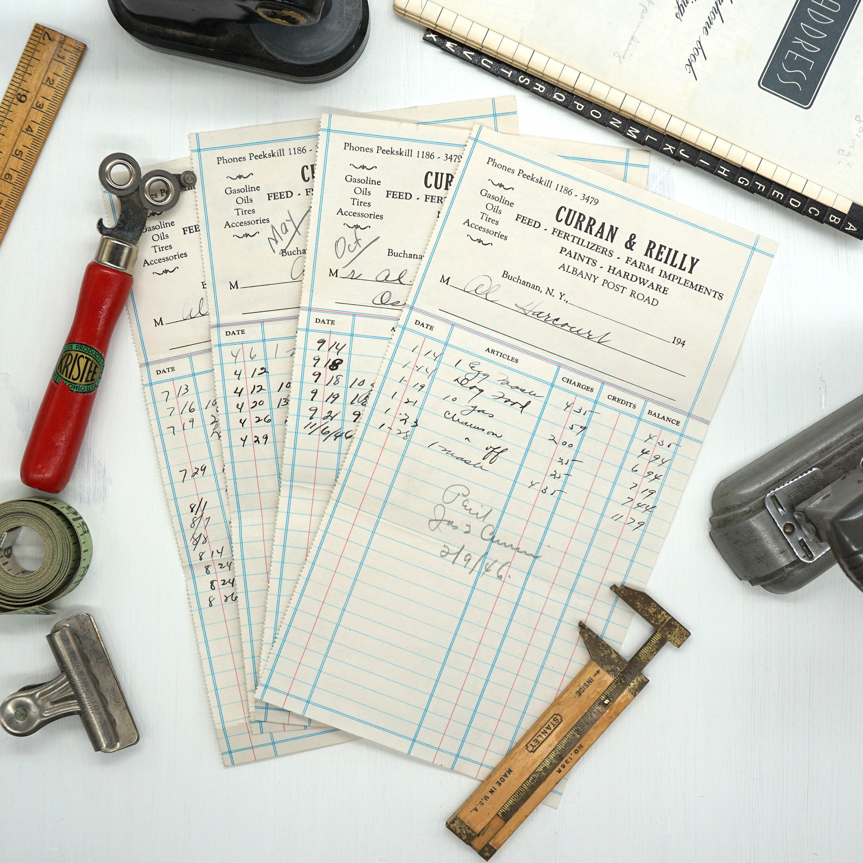 Vintage Handwritten Receipt 1940s Hardware Store Lumber Yard Receipt ...