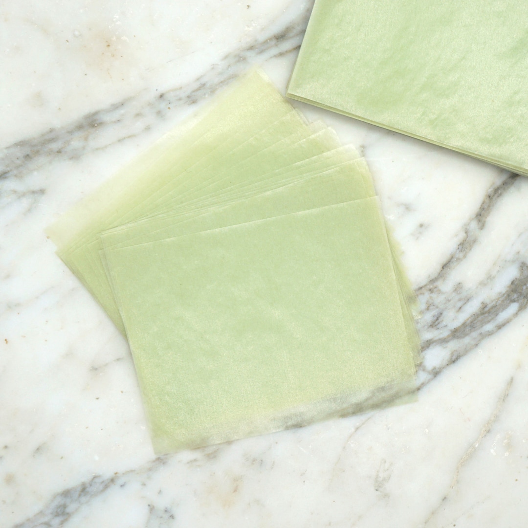 Vintage Green Glassine Paper Sheets - Set of 10 | Invitation Insert ...