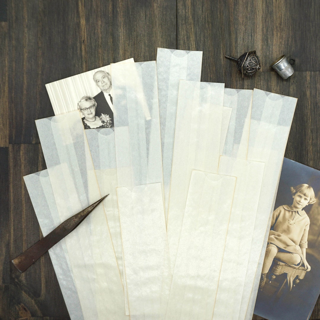 Vintage Glassine Negative Sleeves - Set of 10 | Journal Pocket | Long ...