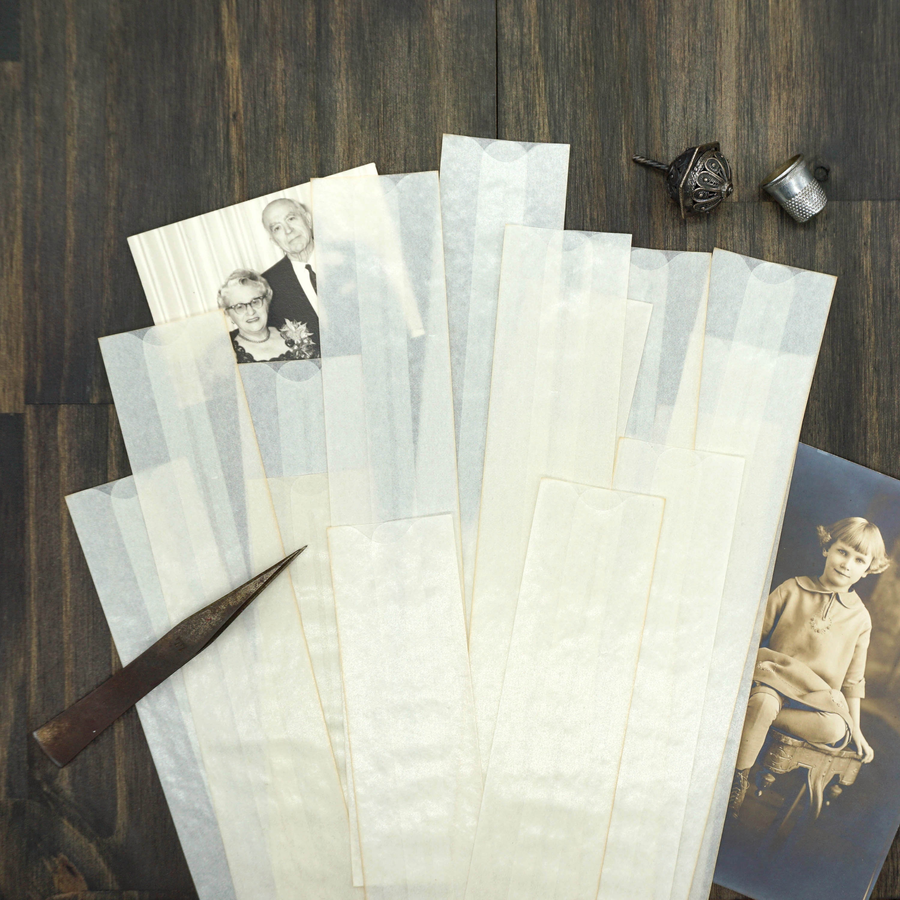 Vintage Glassine Negative Sleeves - Set of 10 | Journal Pocket | Long ...