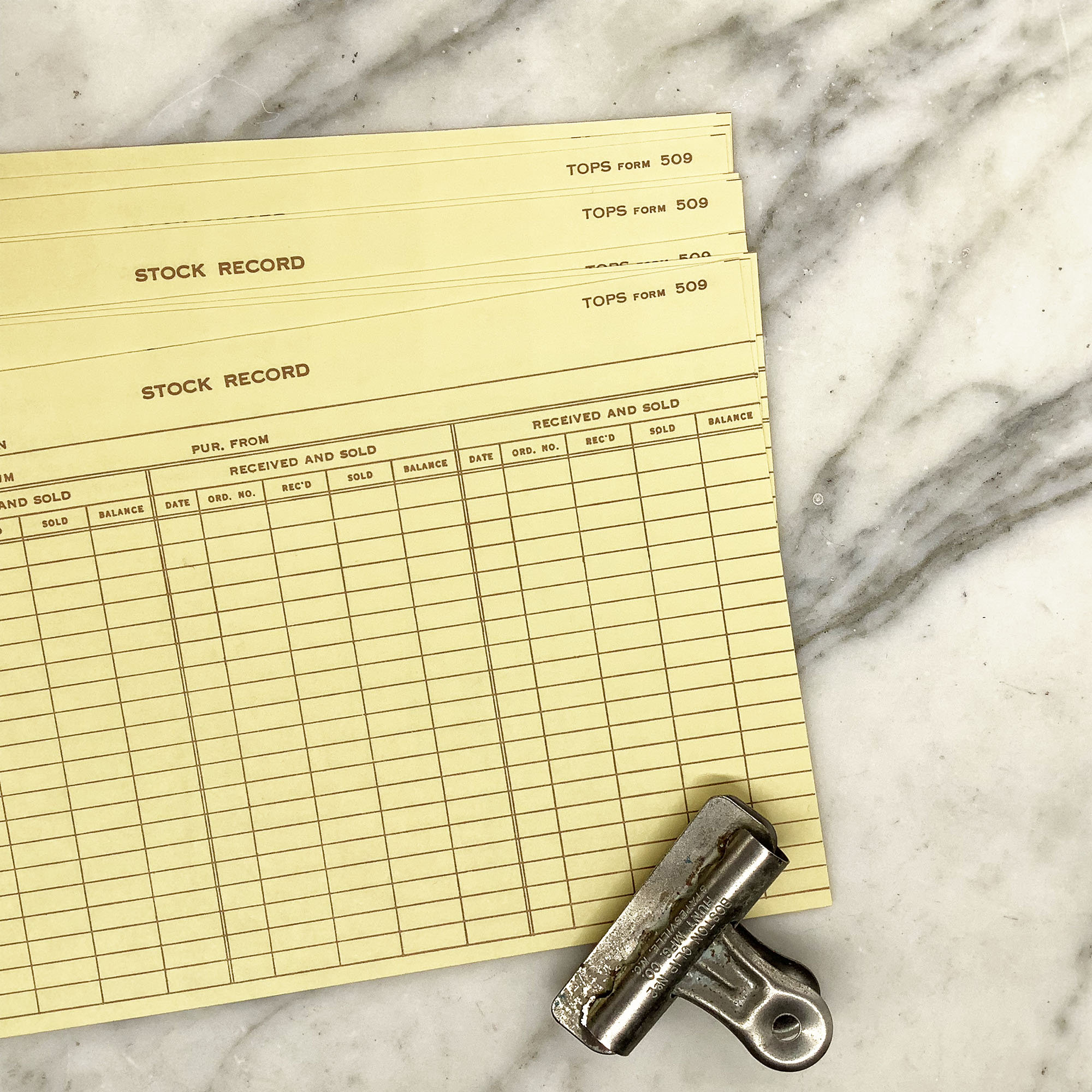 Vintage Stock Record Ledger Cards Set of 8 Ledger Sheet Pack Junk ...