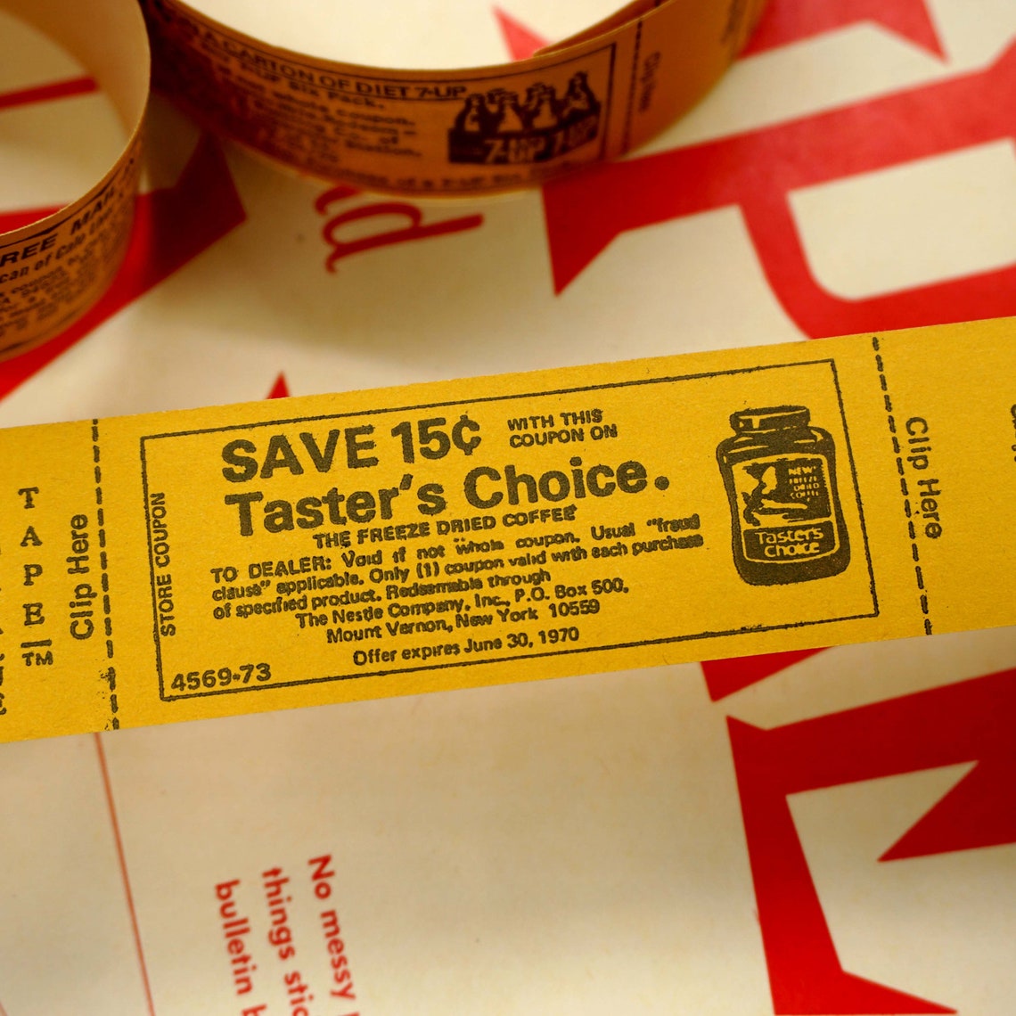 Vintage Cash Register Roll Coupons 1970s Set of 8 Retro Coupons Paper ...