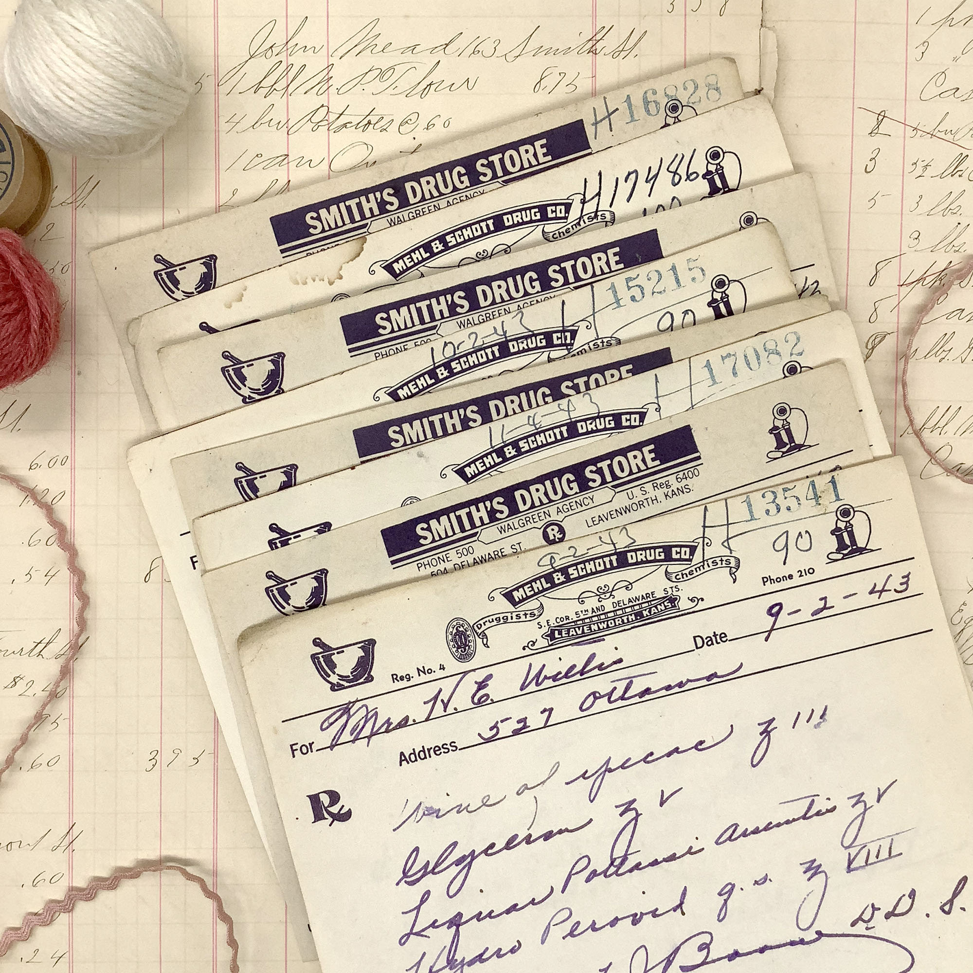 Vintage Pharmacy Prescription 1940s Kansas Handwritten Doctor ...