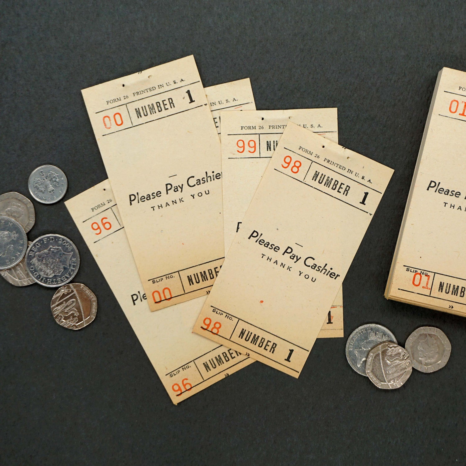 Vintage Barbershop Please Pay Cashier Tickets 1940s Set of 8 - Etsy