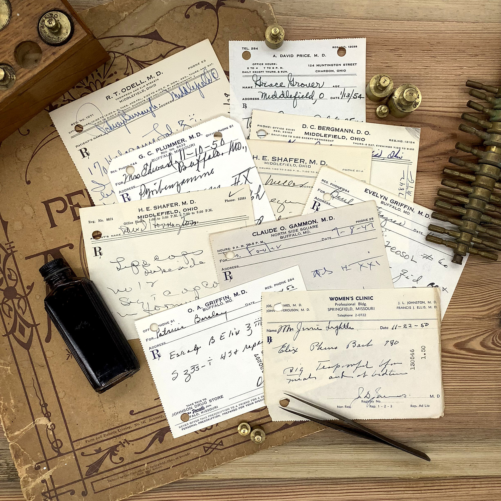 Vintage Pharmacy Prescriptions Set of 10 Handwritten Medical ...