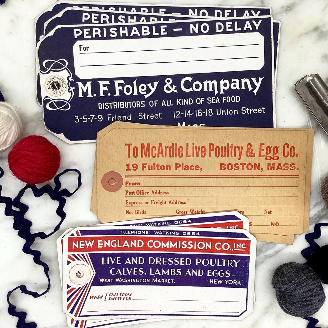 Vintage Shipping Tags | Vintage Advertising Tag | Vintage Shipping ...