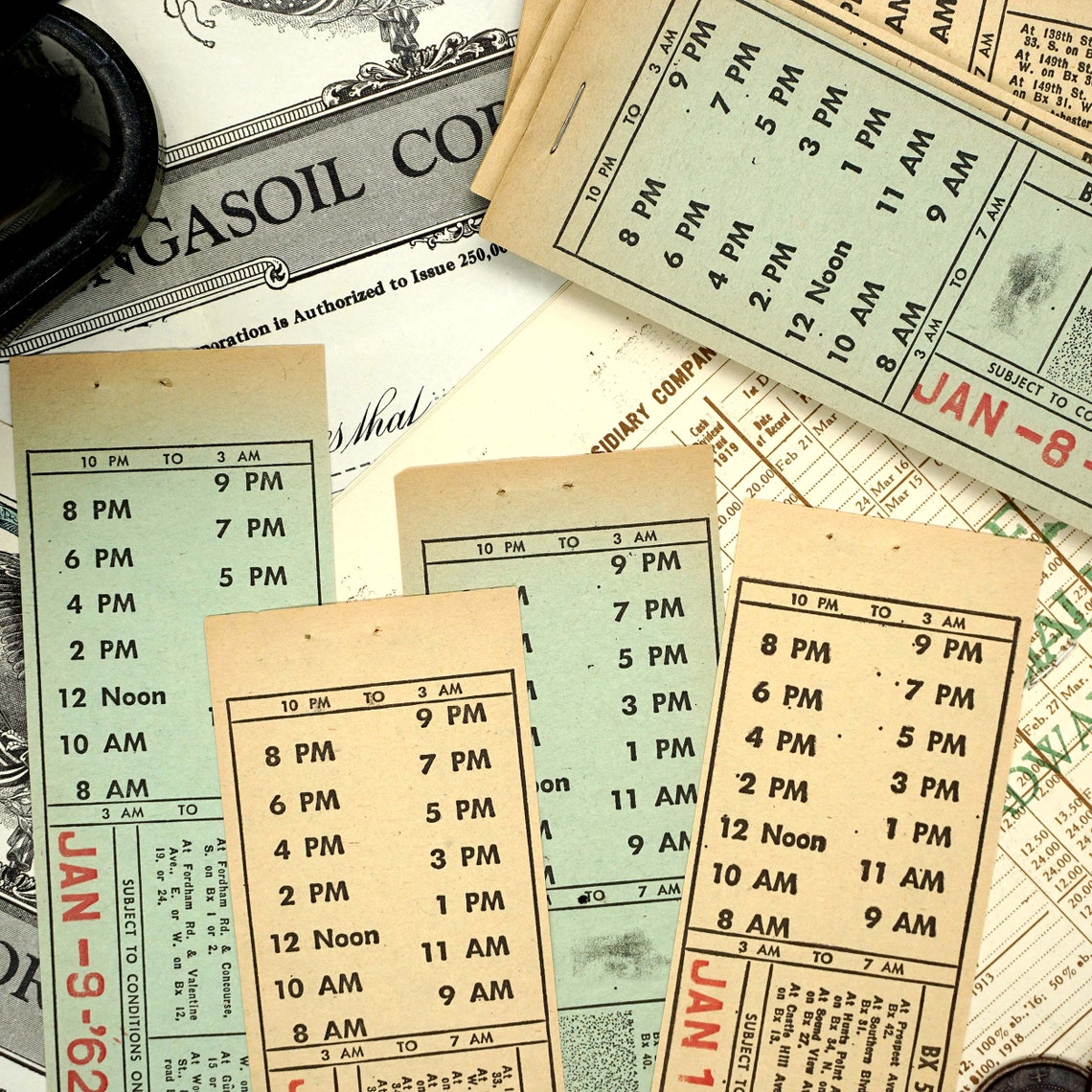 Vintage Pastel Bronx NYC Bus Tickets 1960s - Set of 4 | New York City ...