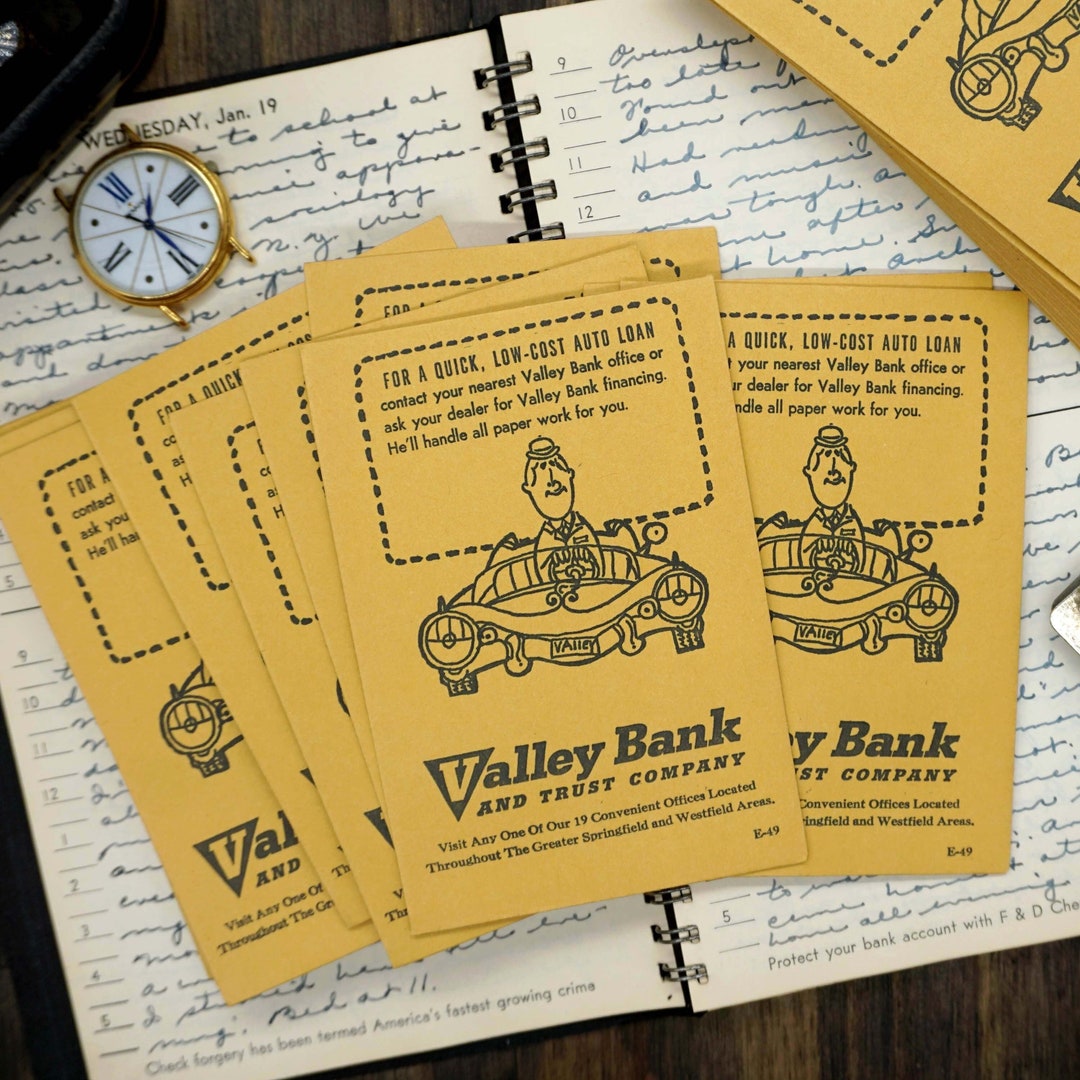 Vintage Bank Envelopes - Set of 5 | Retro Paper Ephemera | Manila ...