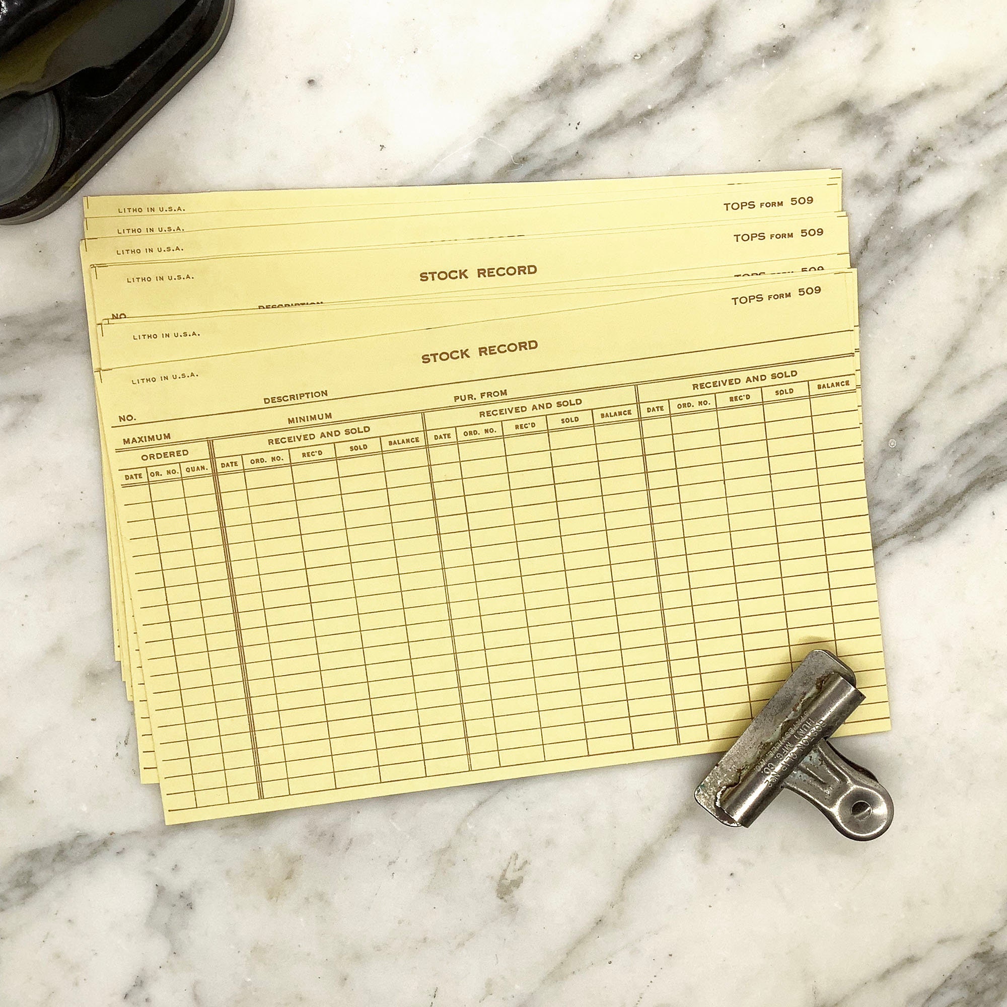 Vintage Stock Record Ledger Cards Set of 8 Ledger Sheet Pack Junk ...