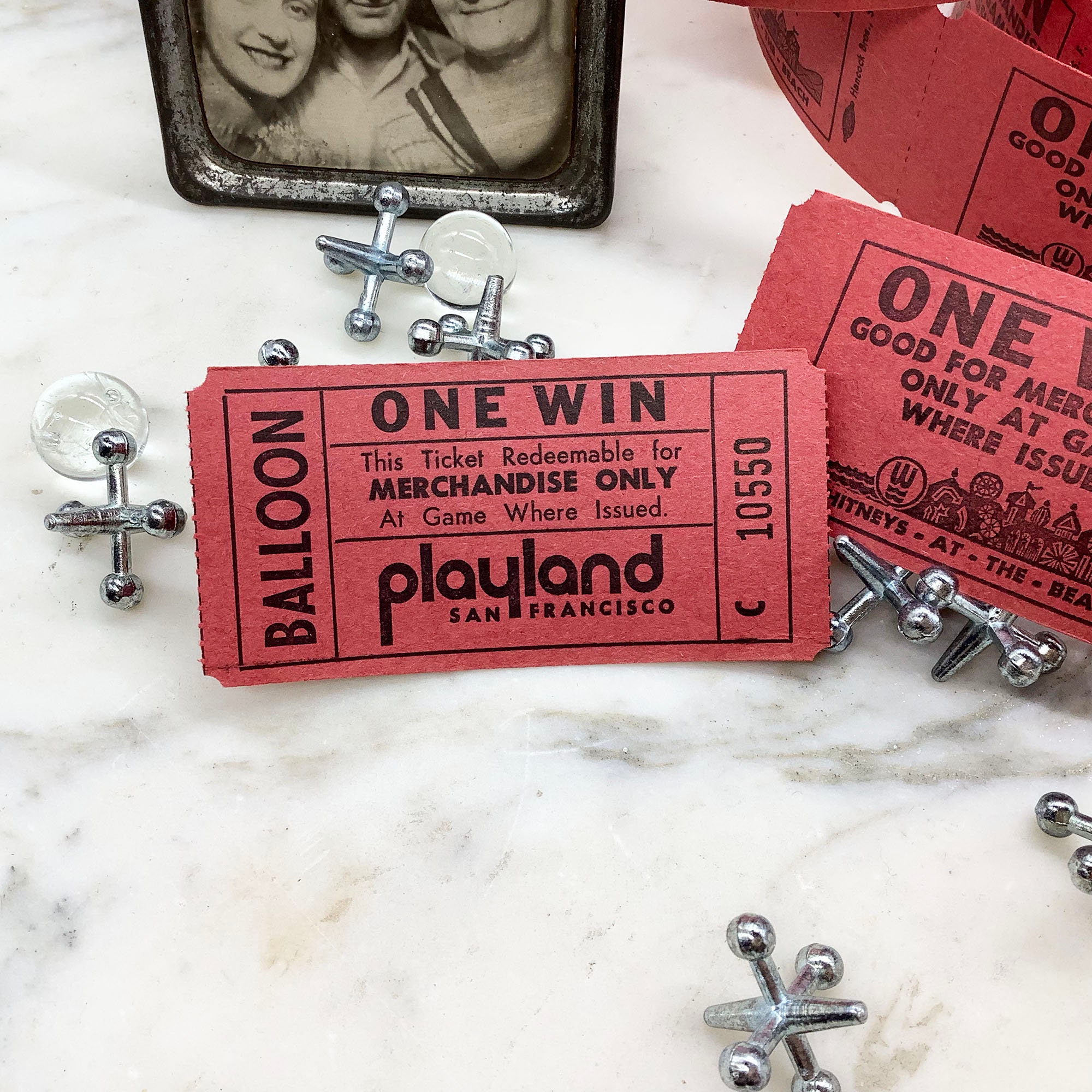 Vintage Whitneys Playland Balloon Ticket Amusement Park Redemption ...