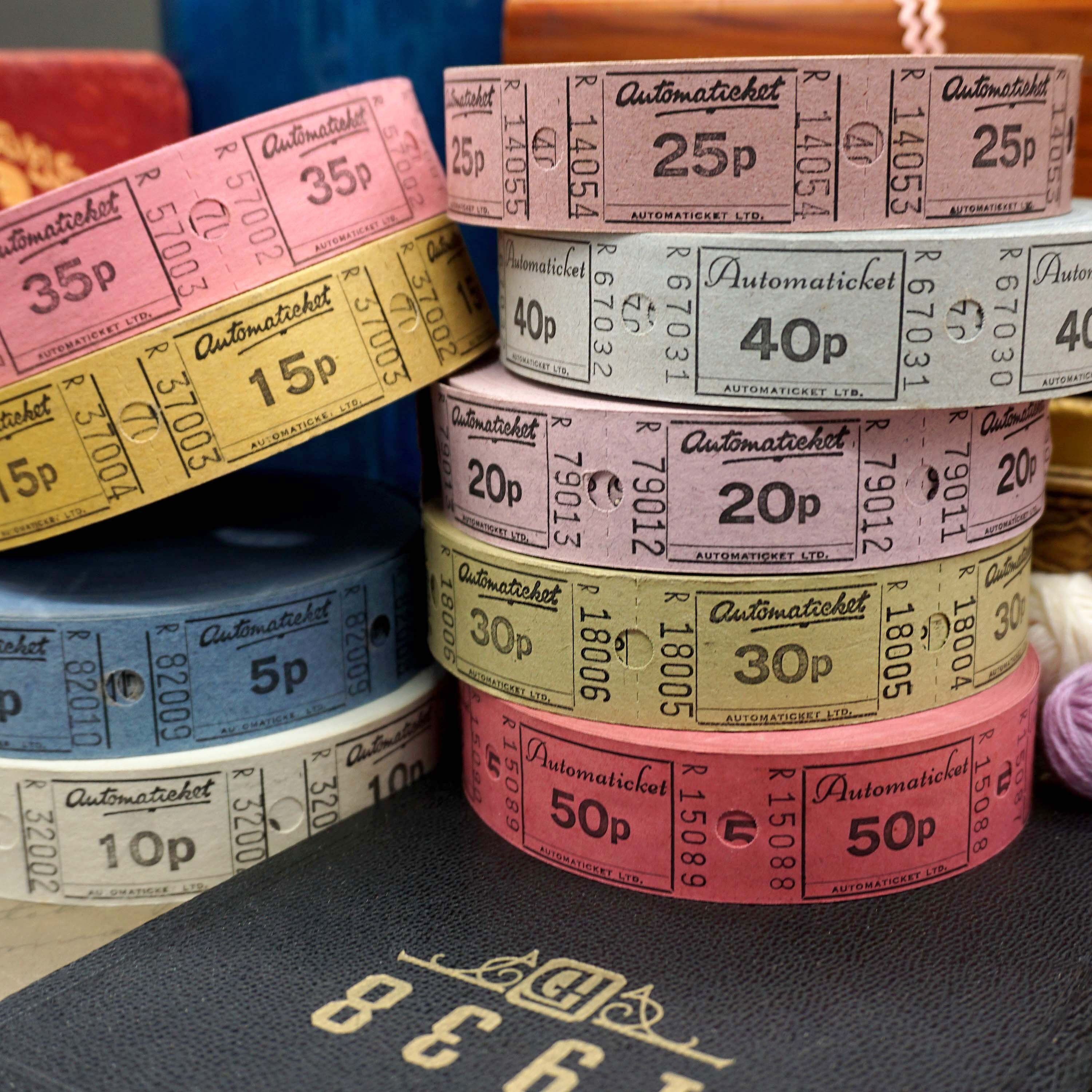 Vintage Rare British Automaticket Tickets | Retro Amusement Tickets ...