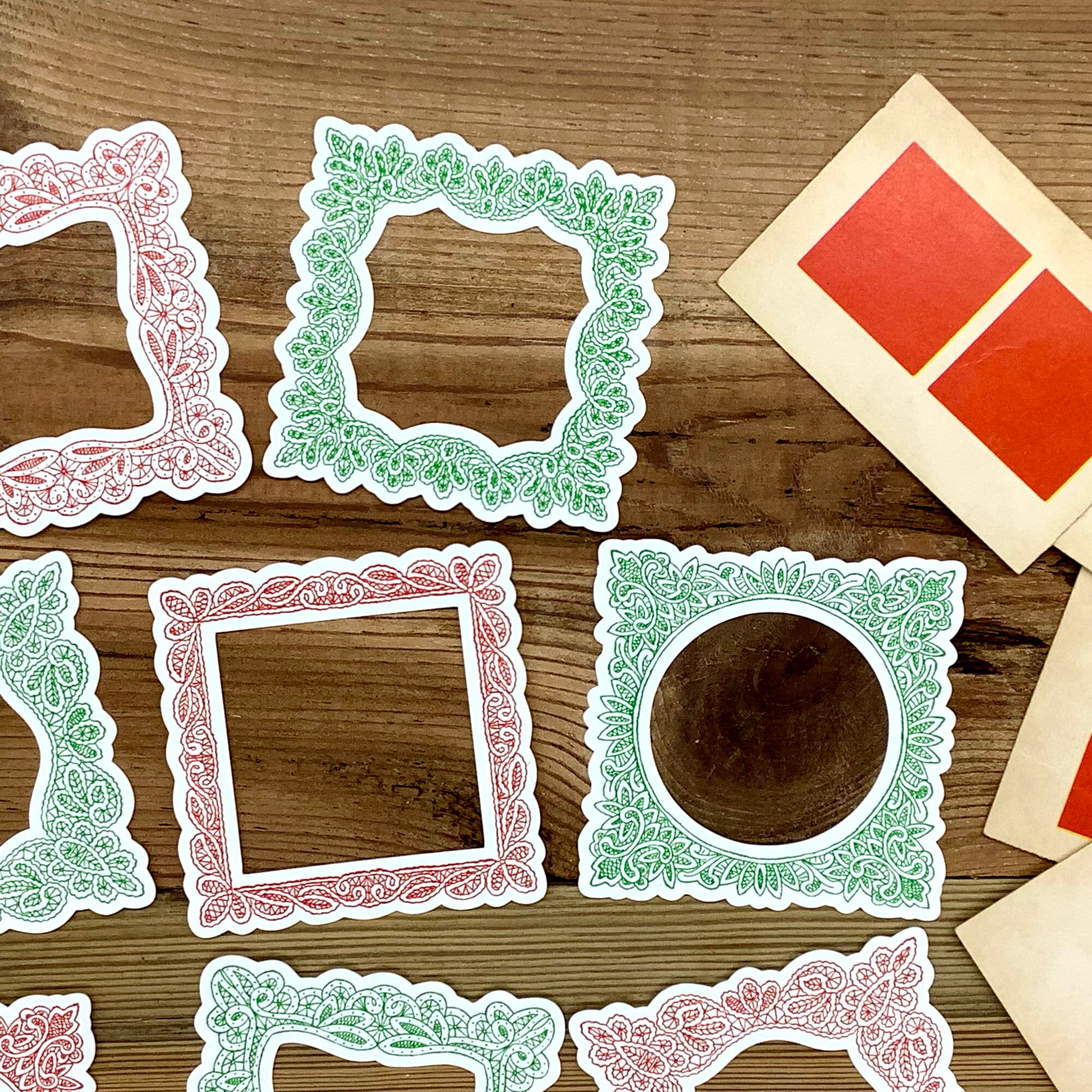 Die Cut Christmas Frames Set of 10 Decorative Scrapbooking Frames ...