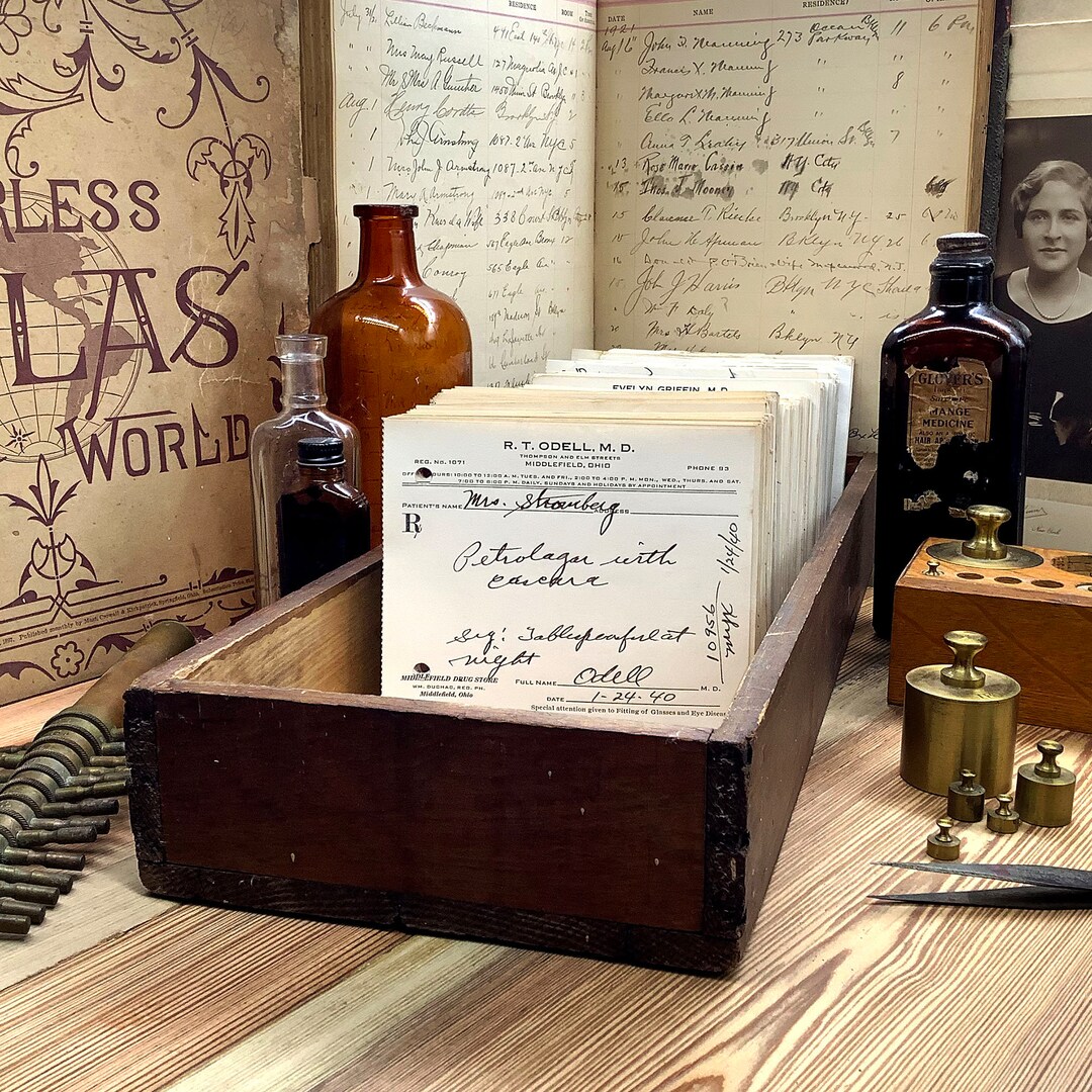 Vintage Pharmacy Prescriptions - Set of 10 | Handwritten Medical ...