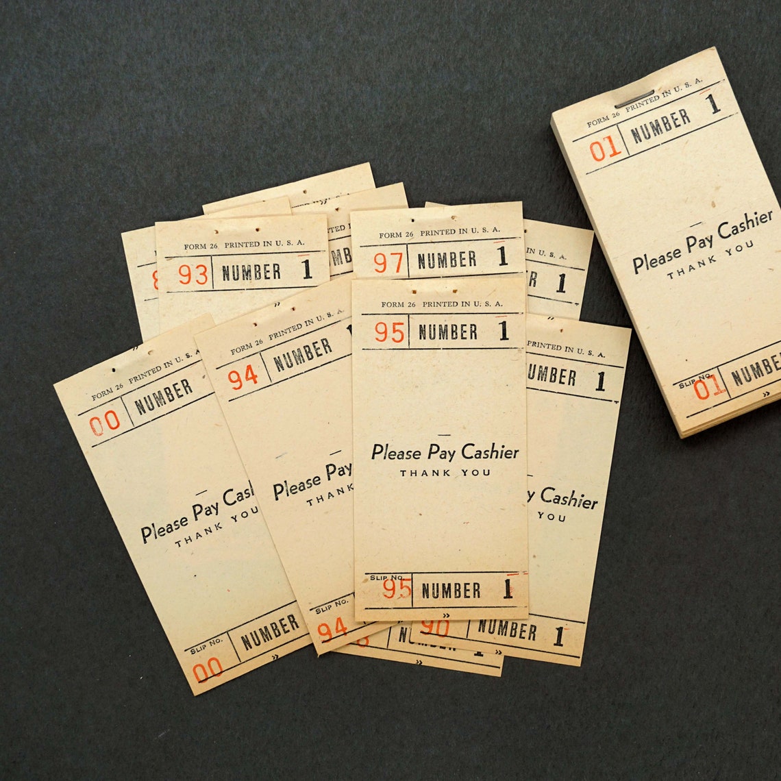 Vintage Barbershop Please Pay Cashier Tickets 1940s Set of 8 - Etsy