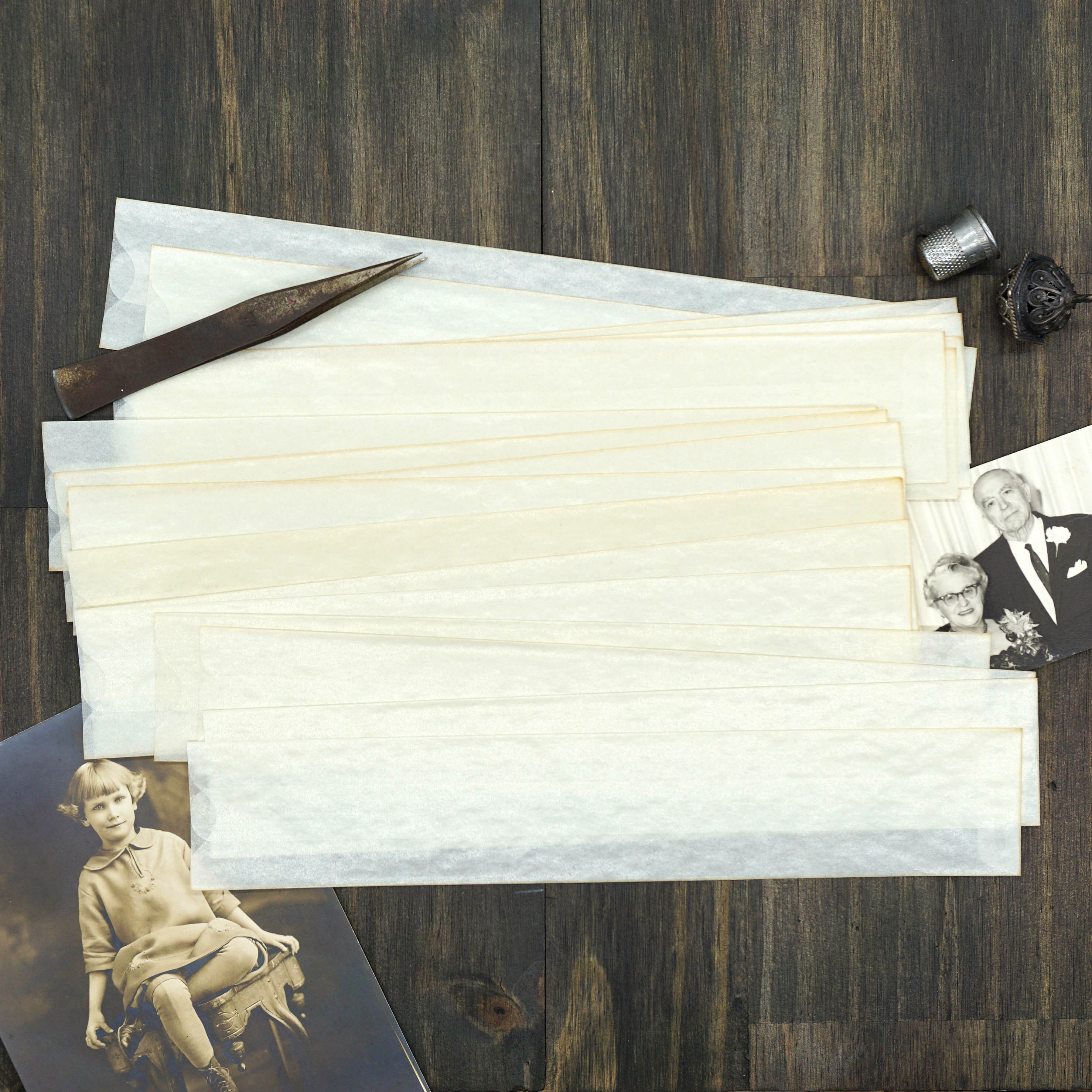 Vintage Glassine Negative Sleeves - Set of 10 | Journal Pocket | Long ...