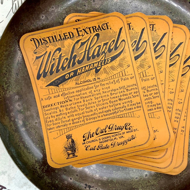 Vintage Witch Hazel Label - Etsy