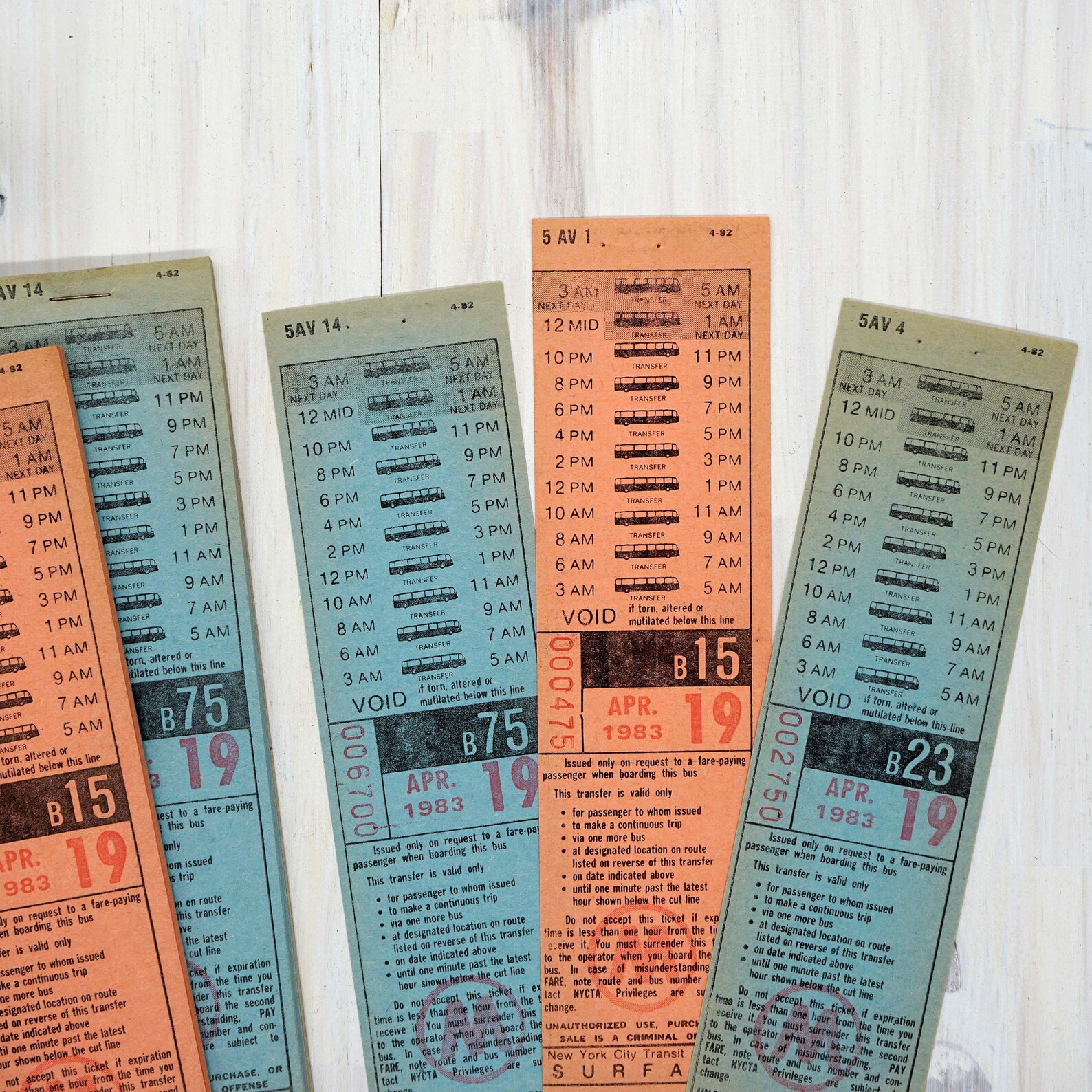 Vintage NYC Brooklyn Bus Tickets 1980s - Set of 3 | New York City ...