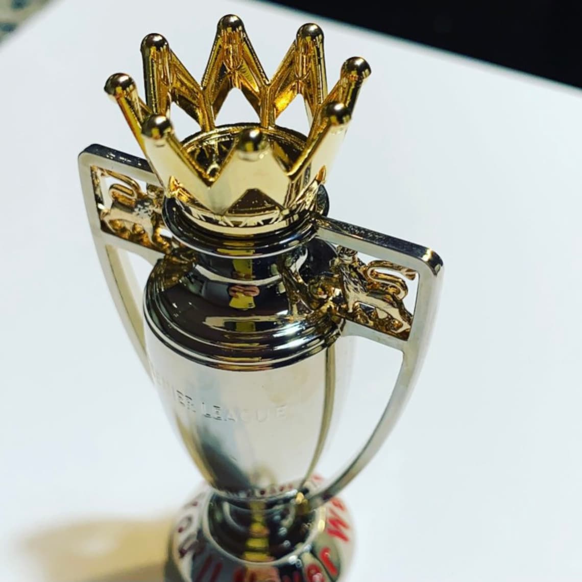 Liverpool Metal Prem Trophy With Youll Never Walk Alone Red Enamel on ...