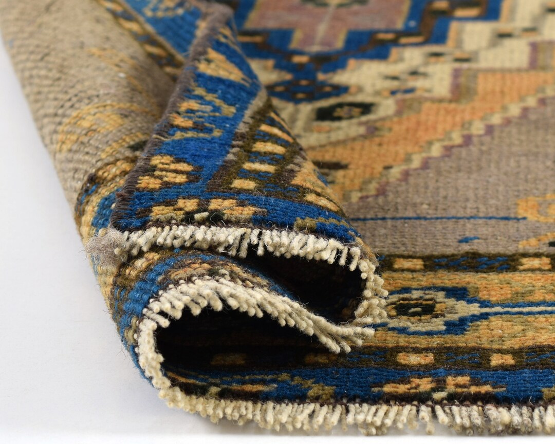 Pequeña vintage turca oushak oriental boho boho persa marroquí boho ...