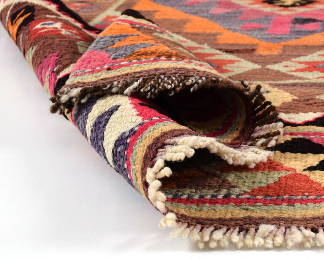 Vintage Turkish Oriental Bohemian Boho Persian Moroccan Boho Tribal Rug ...