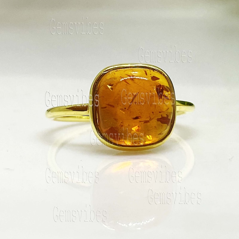 Amber Ring - Etsy
