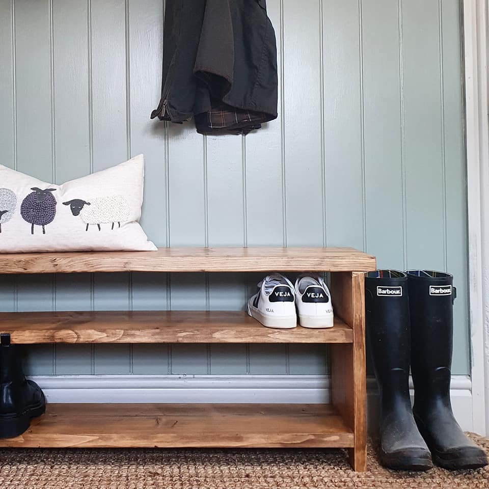Hand Crafted Rustic Reclaimed Wooden Shoe Bench / Shoe Rack / - Etsy UK