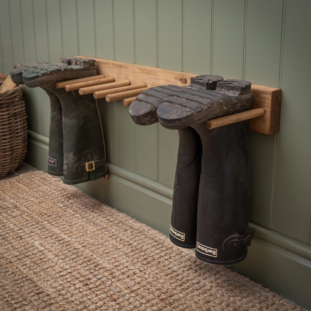 Wall Mounted Reclaimed Timber Welly Rack/shoe Rack/boot Rack - Etsy UK