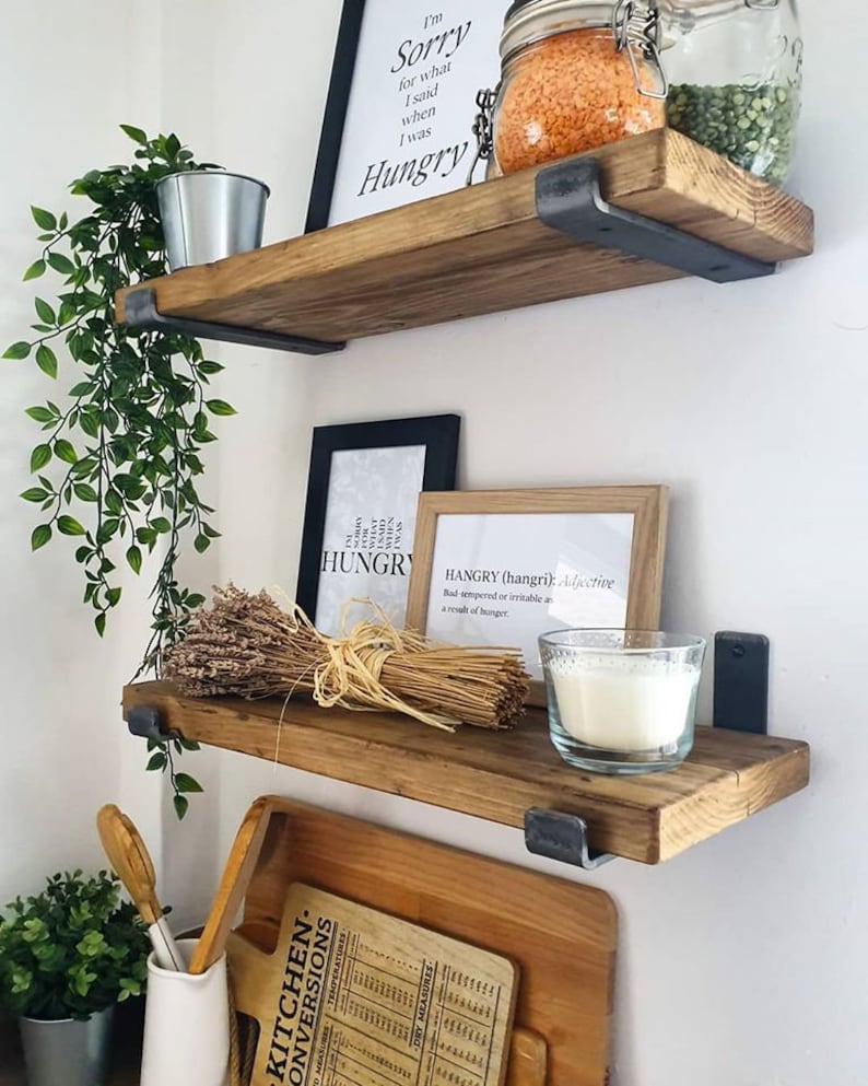 Rustic shelf hand crafted using reclaimed timber and | Etsy