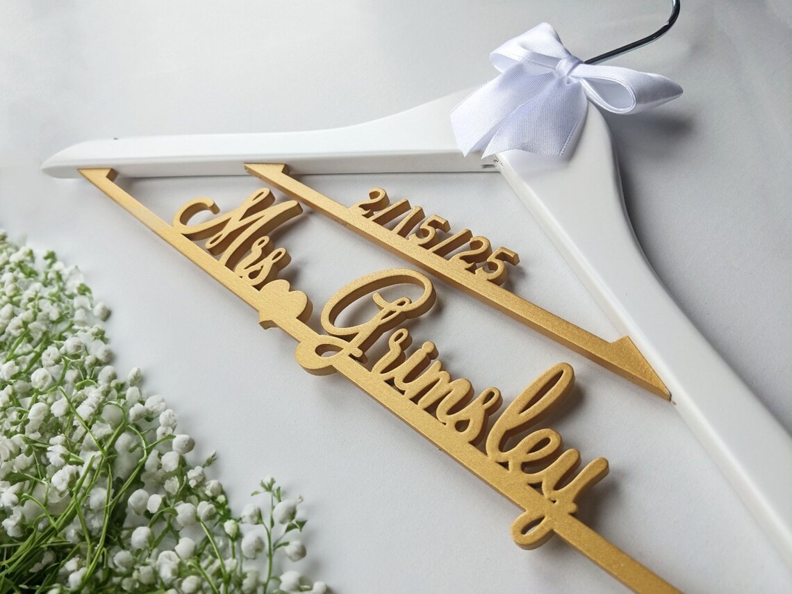 Personalized Hanger, Custom Hanger, Lazer Name Hanger, Wedding Hanger ...