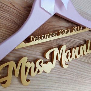 Wedding Hanger, Bridal Hanger, Mrs Hanger, Custom Hanger Personalized ...