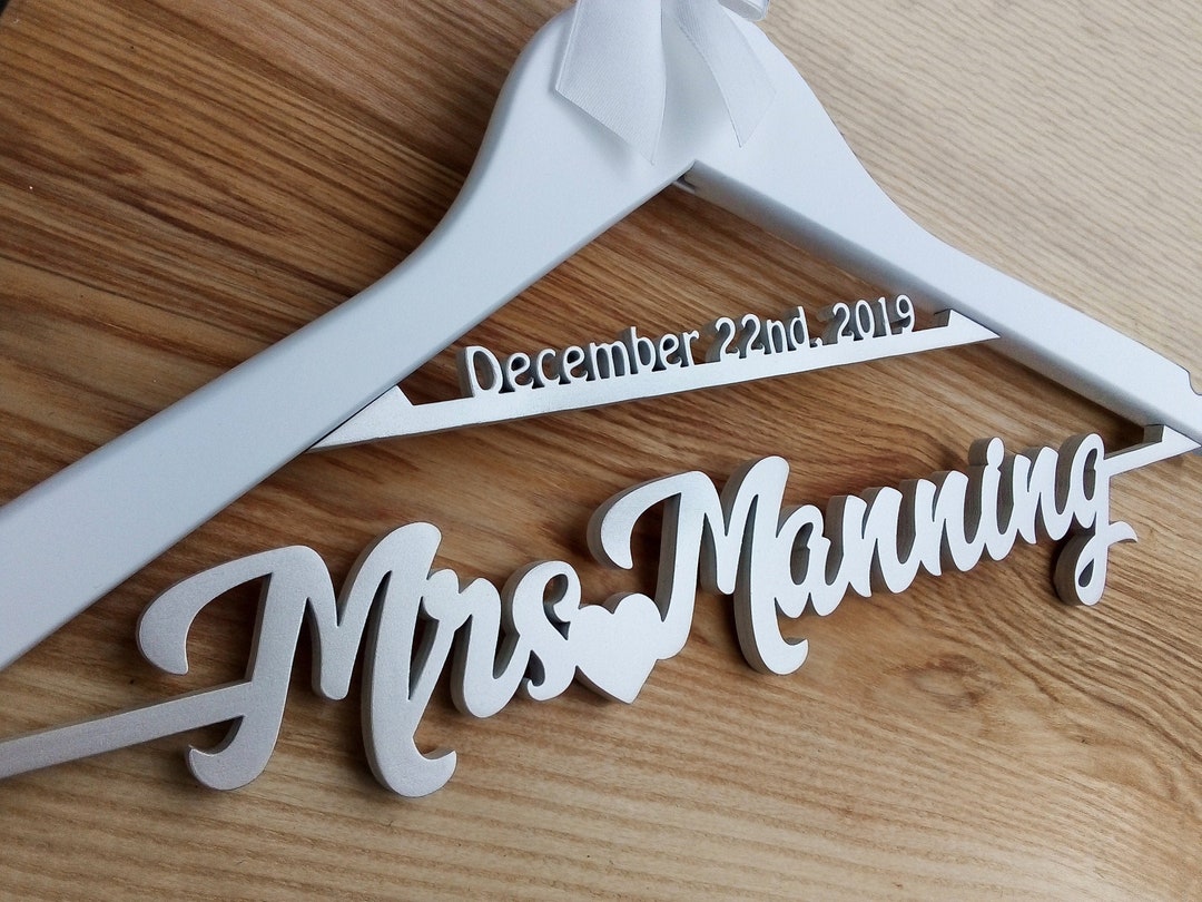 Personalized Hanger, Custom Hanger, Lazer Name Hanger, Wedding Hanger ...