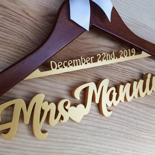 Personalized Hanger Custom Hanger Name Hanger Wedding - Etsy