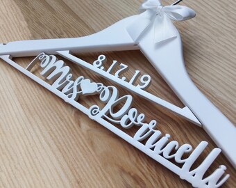 Personalized Hanger Custom Hanger Name Hanger Wedding - Etsy