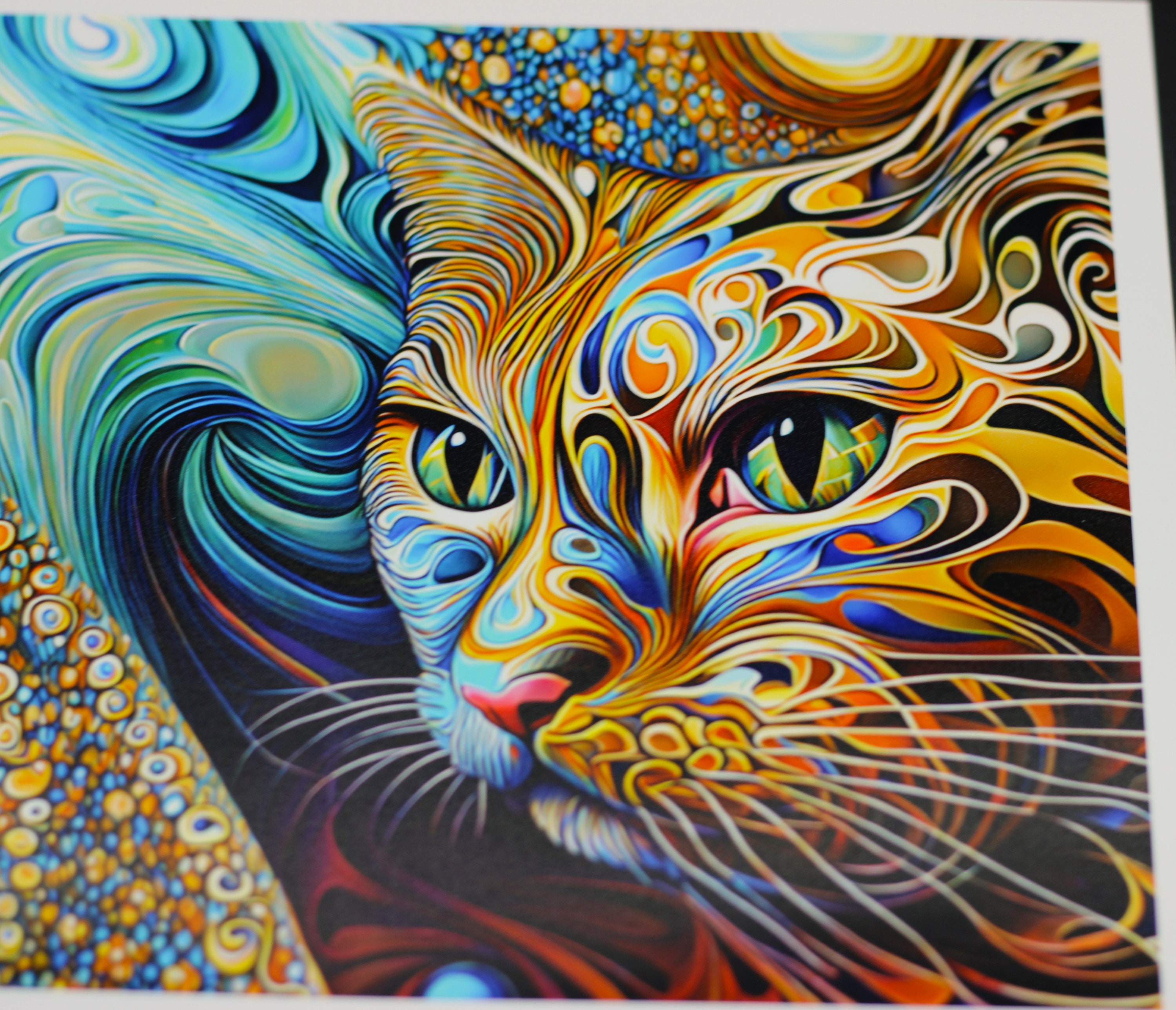 Cat Trip: Cat Lover Art, Feline Art, Cat Print, Trippy Cat Art, Sizes ...