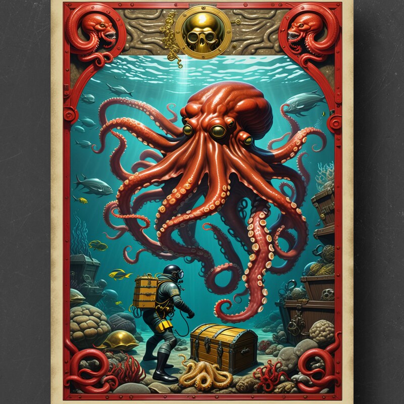 Deep Sea Diver Art - Etsy