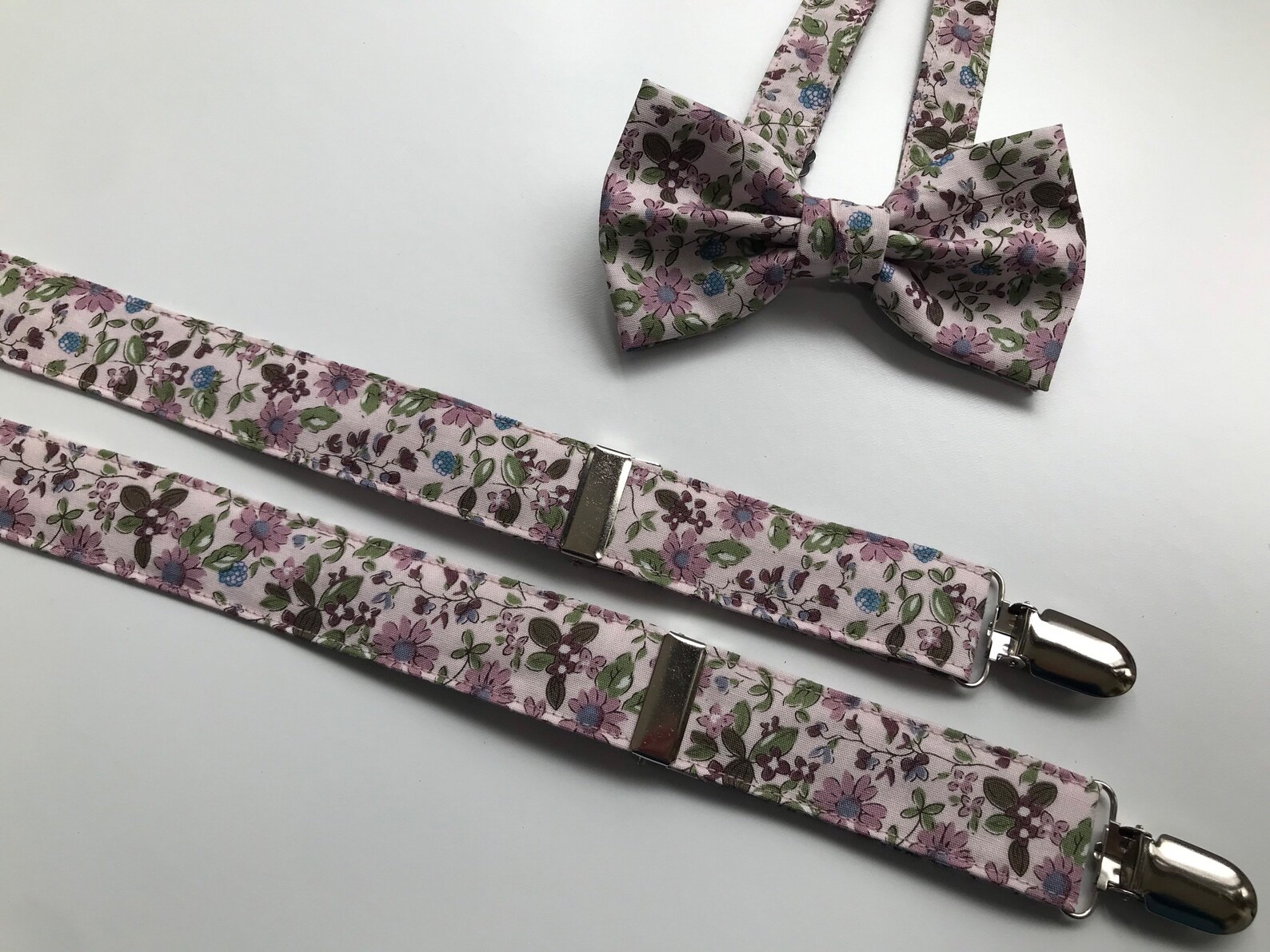 Floral Bow Tie Suspenders Floral Suspenders Bow Tie Unisex - Etsy