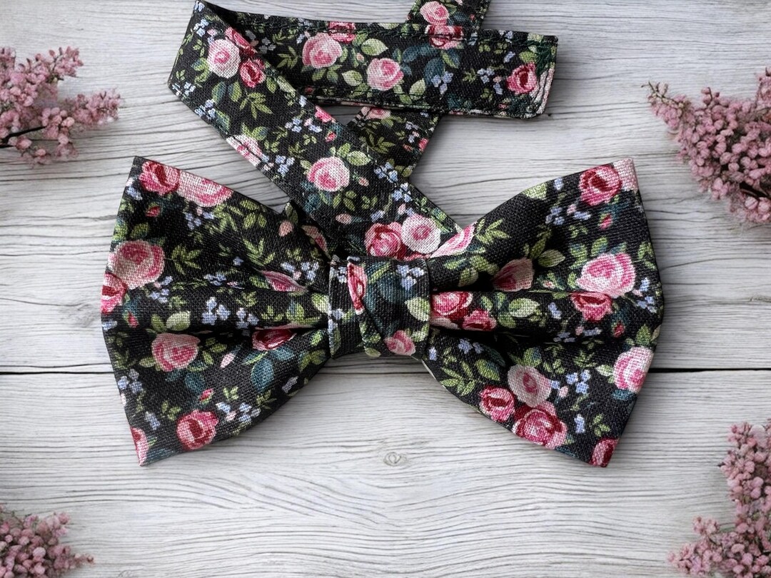 Vintage Floral Bow Tie Men and Kids | Rustic Rose Floral Wedding Bow ...