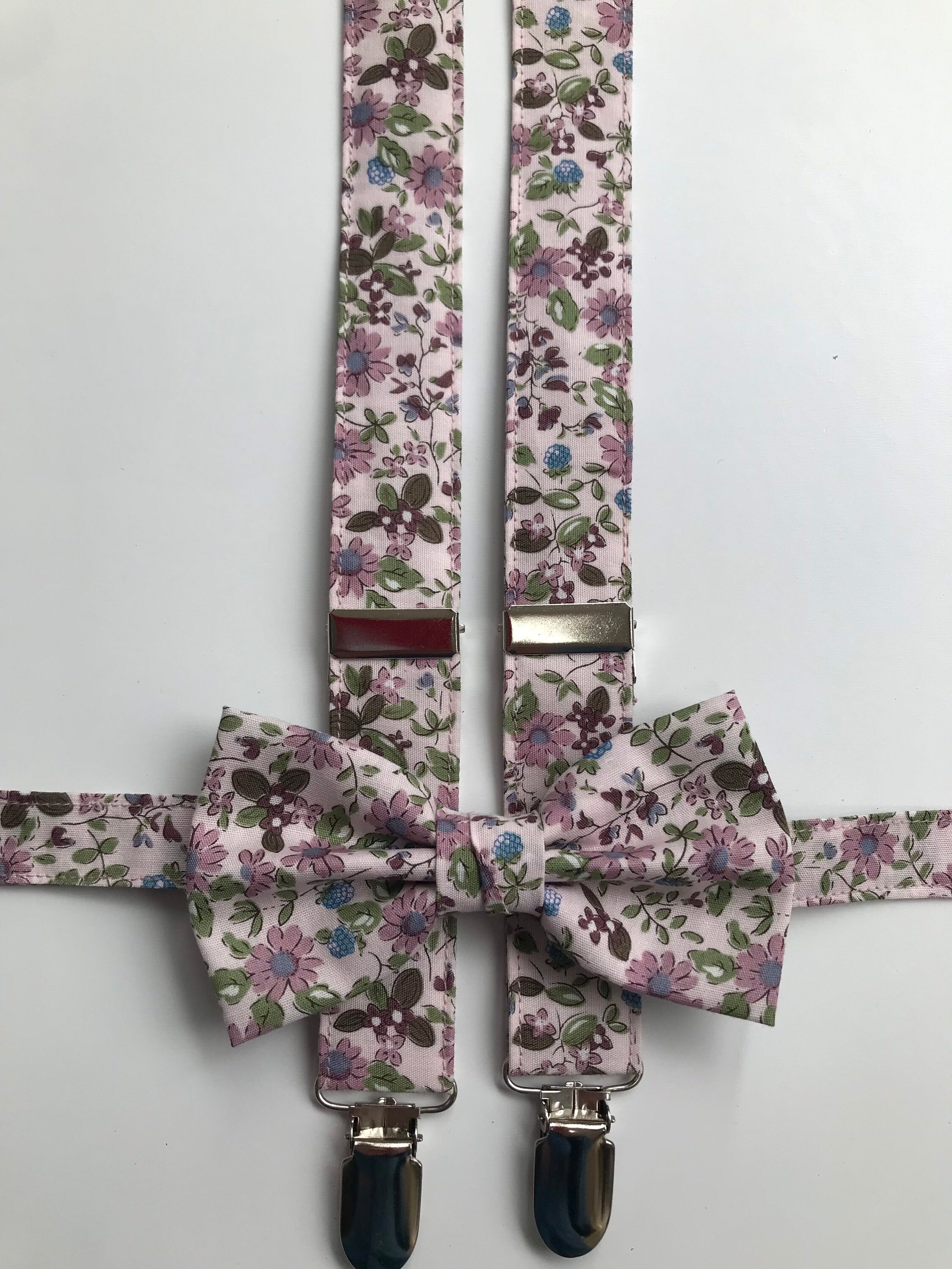 Floral Bow Tie Suspenders Floral Suspenders Bow Tie Unisex - Etsy