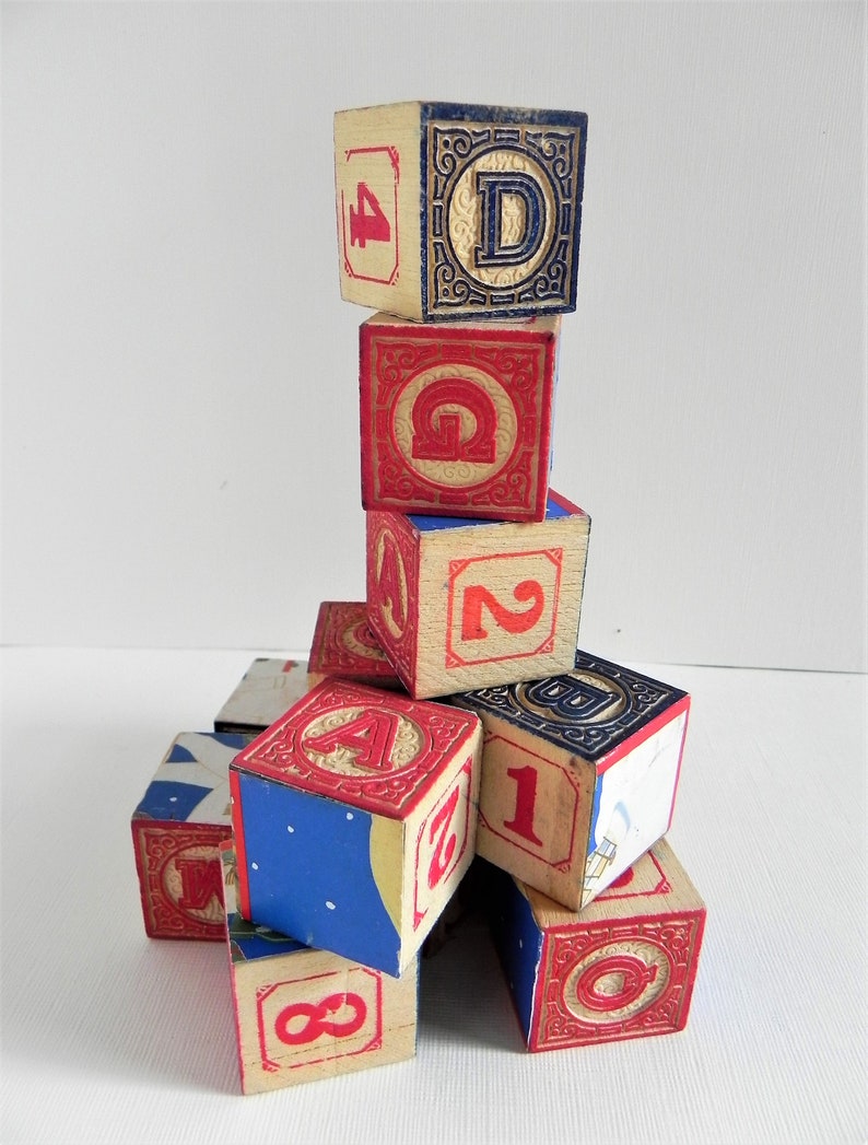 Vintage Gisela Graham Christmas Printing Block Letters / Puzzle ...