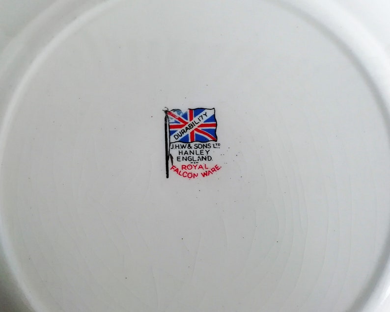 1930's Royal Falcon Ware Serving Plate by Jhw&sons. Crinoline Lady ...